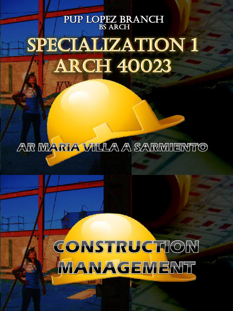 2 SP 1 Construction Management 1 | PDF
