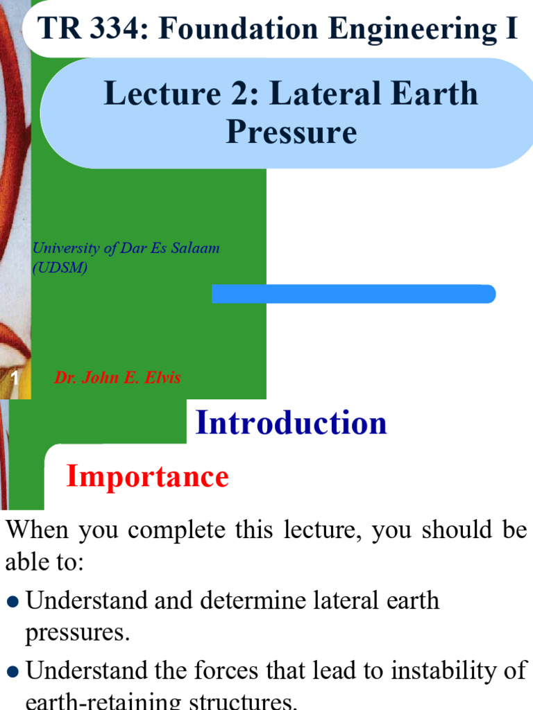 Lecture2 - Lateral Earth Pressure | PDF | Physical Sciences | Solid Mechanics