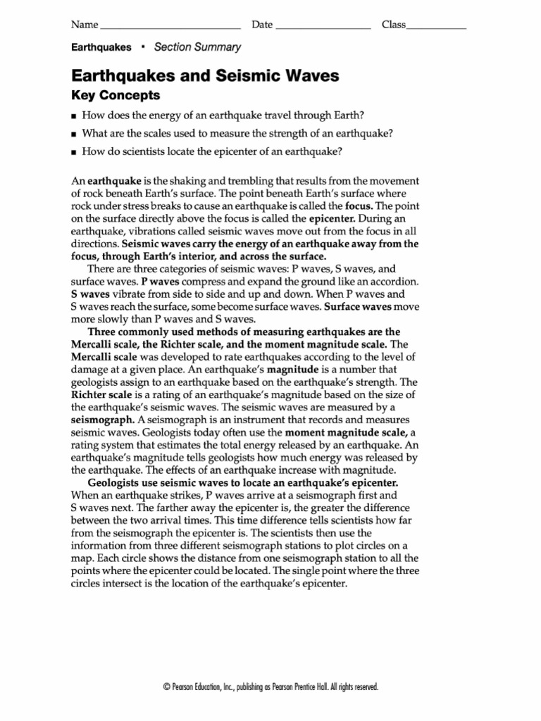 Inside Earth Worksheets | PDF
