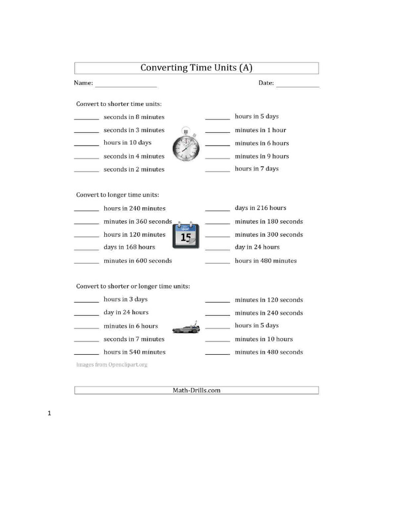 Grade 5 Time Worksheet | PDF