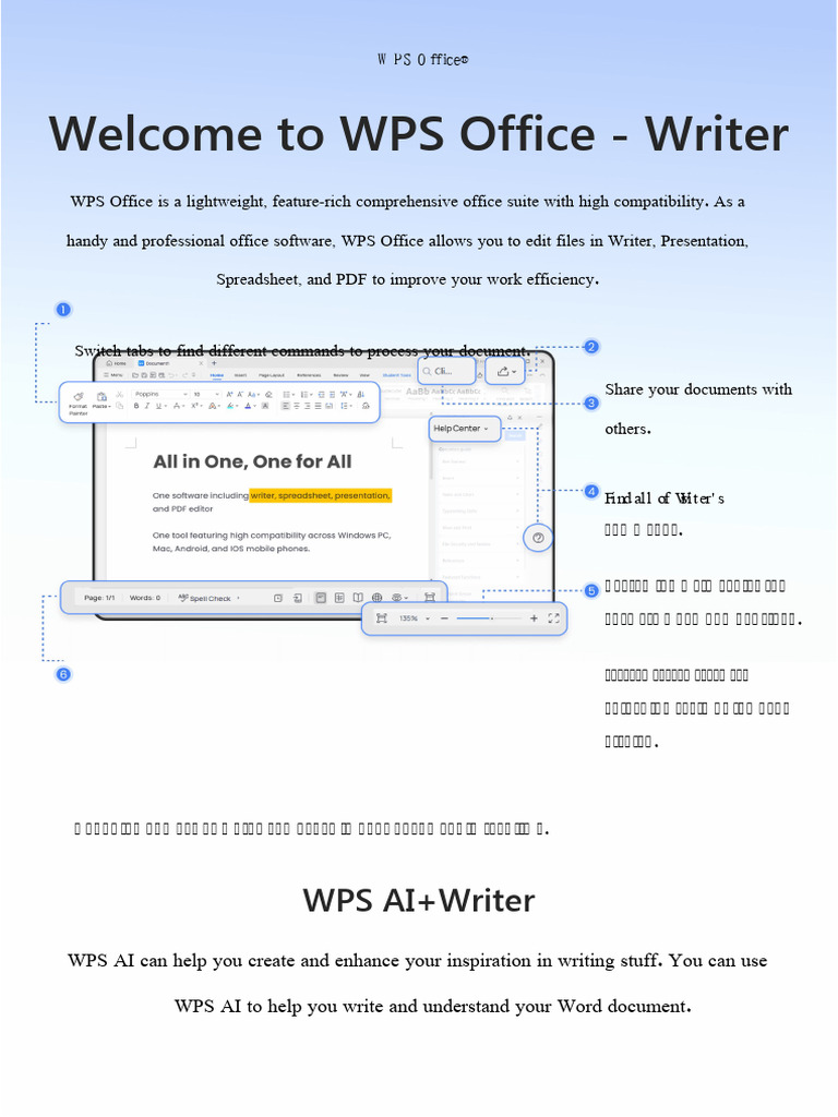 WPS Docs Quick Start Guide | PDF | Software | Computing