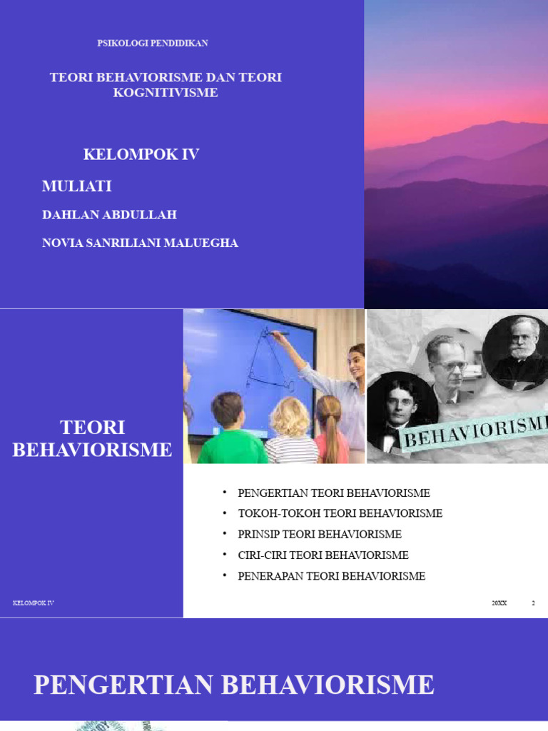 Teori Behaviorisme Dan Teori Kognitivisme Klp. Iv | PDF