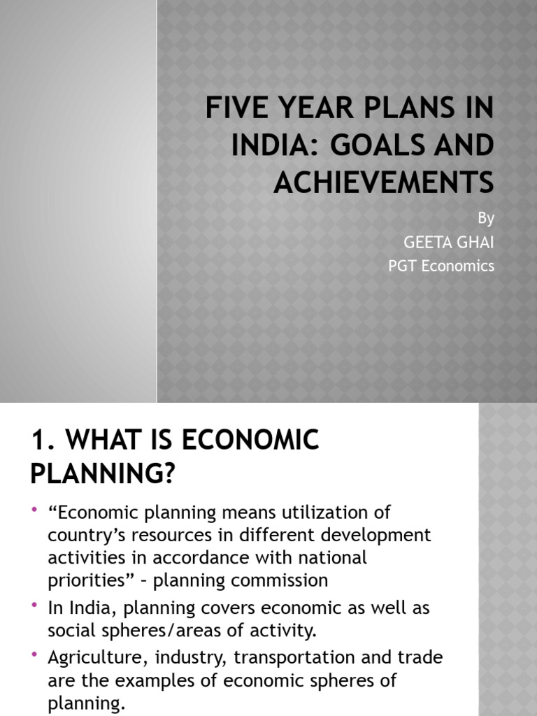 Overview of India's Five-Year Plans | PDF