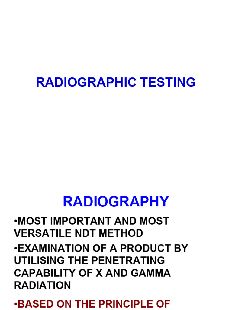 NDT-RT | PDF | Ionizing Radiation | X Ray