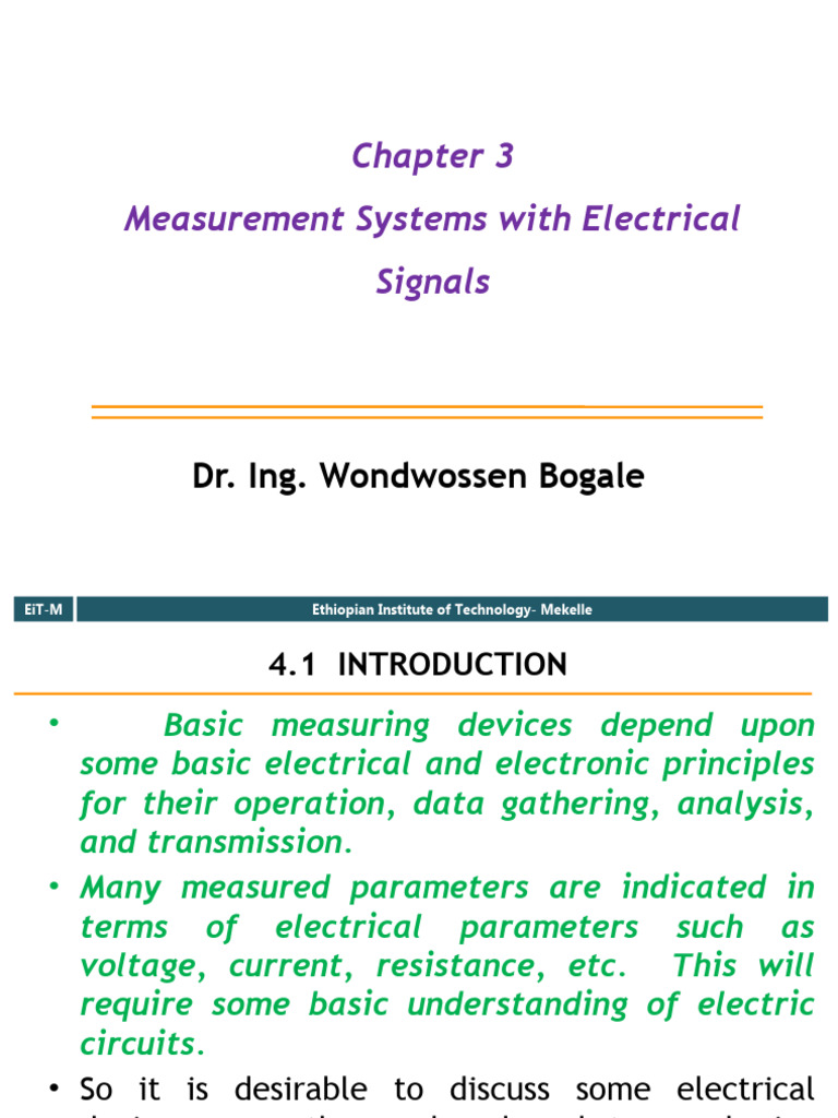 Chapter 3 - Measurement Systems With Electrical Signals | PDF | Decibel ...