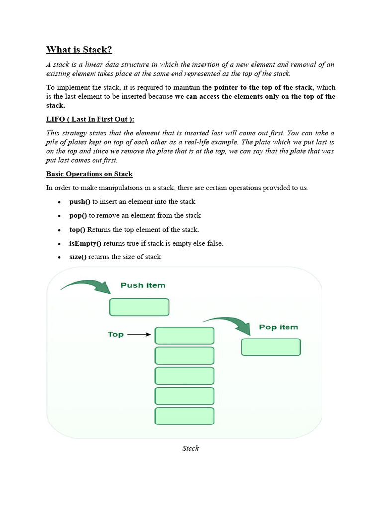 What Is Stack? | Download Free PDF | Applied Mathematics | Data Management