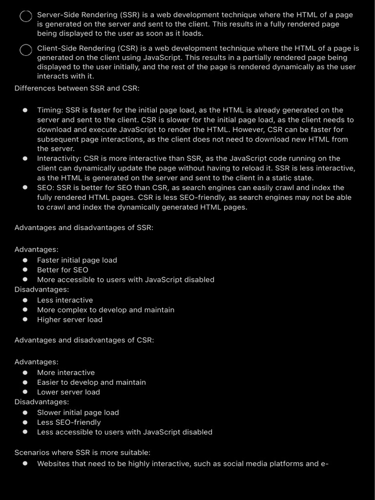 Understanding Server-Side Rendering (SSR) | PDF | Websites | Dynamic ...