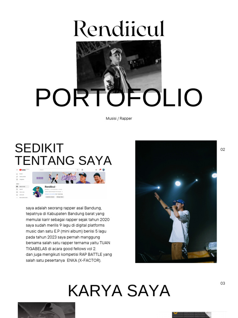 Portofolio Rendiicul (Musisi, Rapper) | PDF