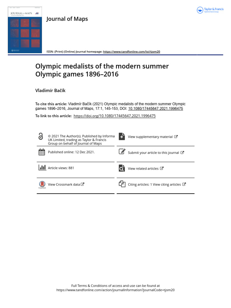 Olympic Medalists Database 1896-2016 | PDF | Databases | Websites
