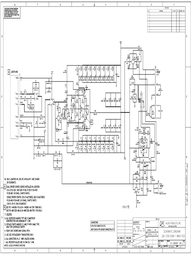 QSC Usa 1310 Schematics | PDF