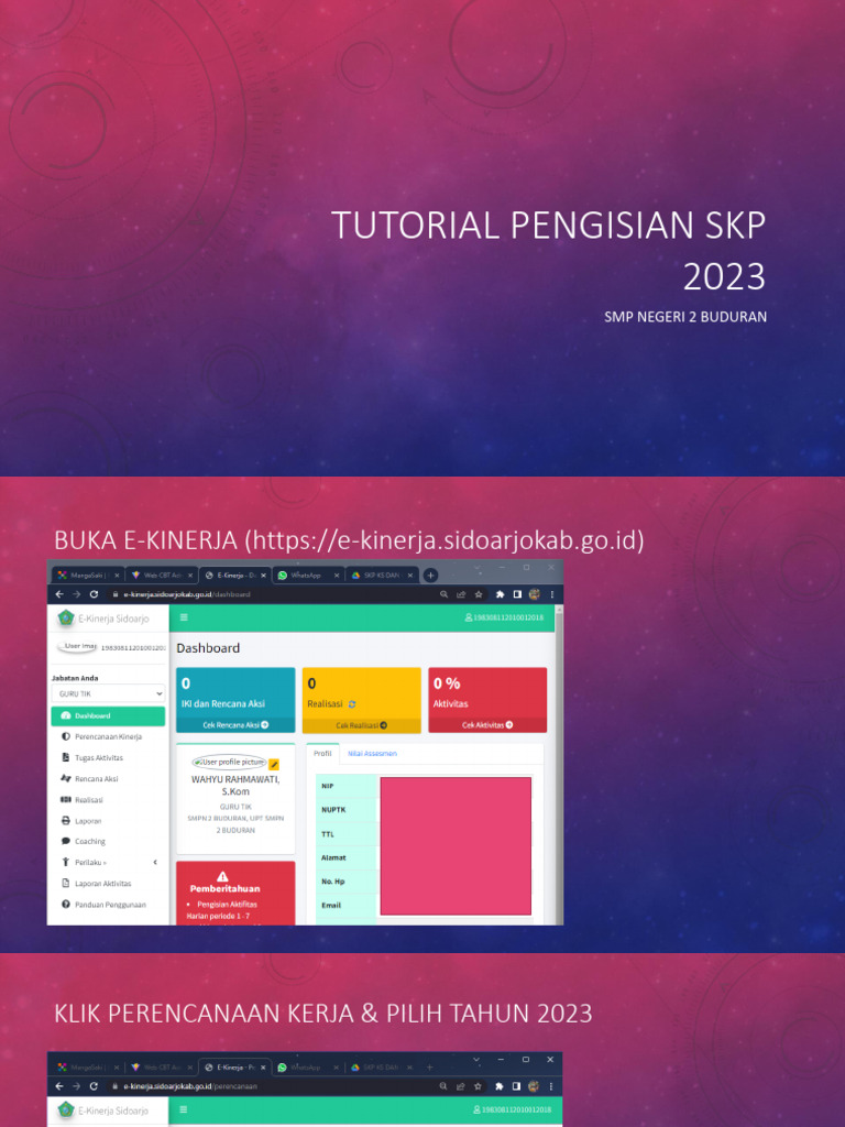 Tutorial Pengisian SKP 2023 - Singkat | PDF