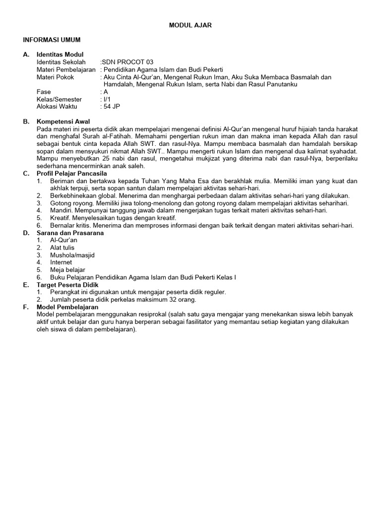 Modul Ajar | PDF