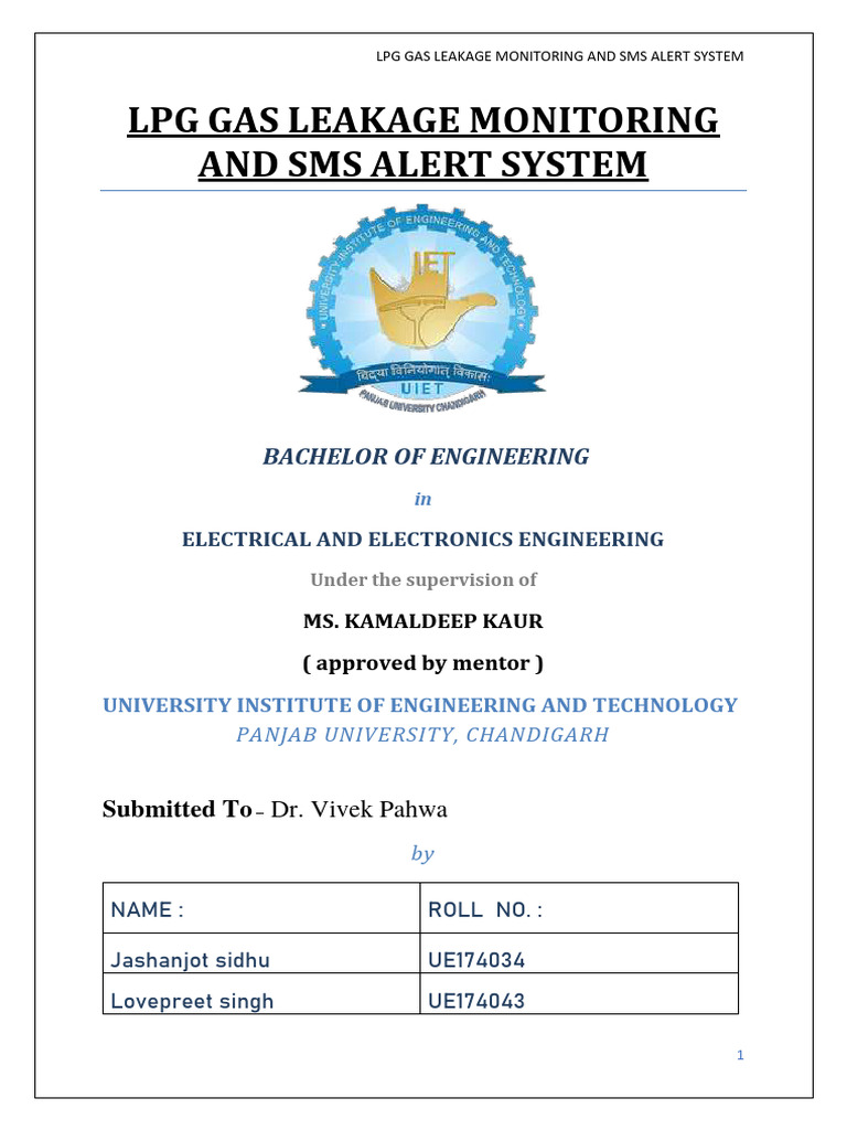 Gas Leakage Monitoring And Sms Alert System Pdf Diode Arduino