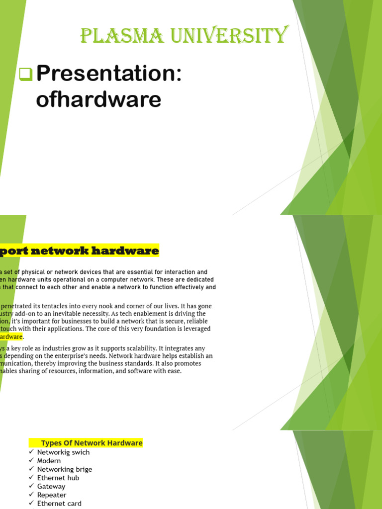 Plasma University: Presentation: Ofhardware | PDF | Computer Network ...
