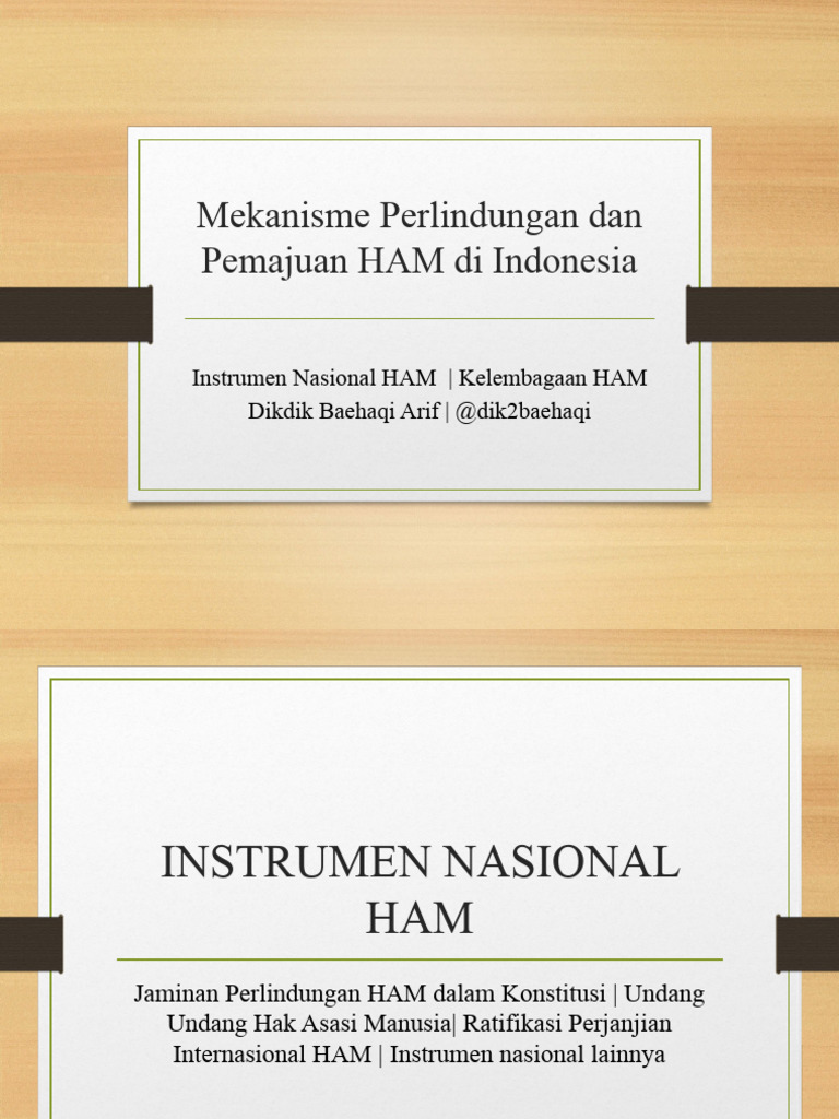5-6-7c Mekanisme Perlindungan Dan Pemajuan HAM Di Indonesia | PDF