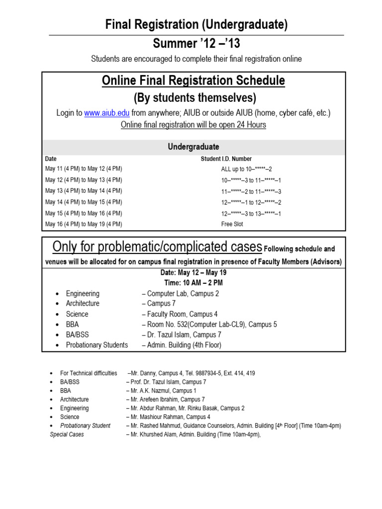 Final Registration Flow Chart 2012-13 | PDF