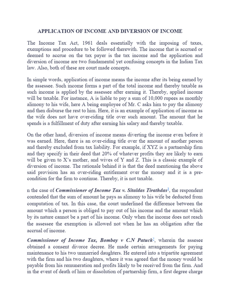 Concept of Income | PDF | Revenue | Taxes