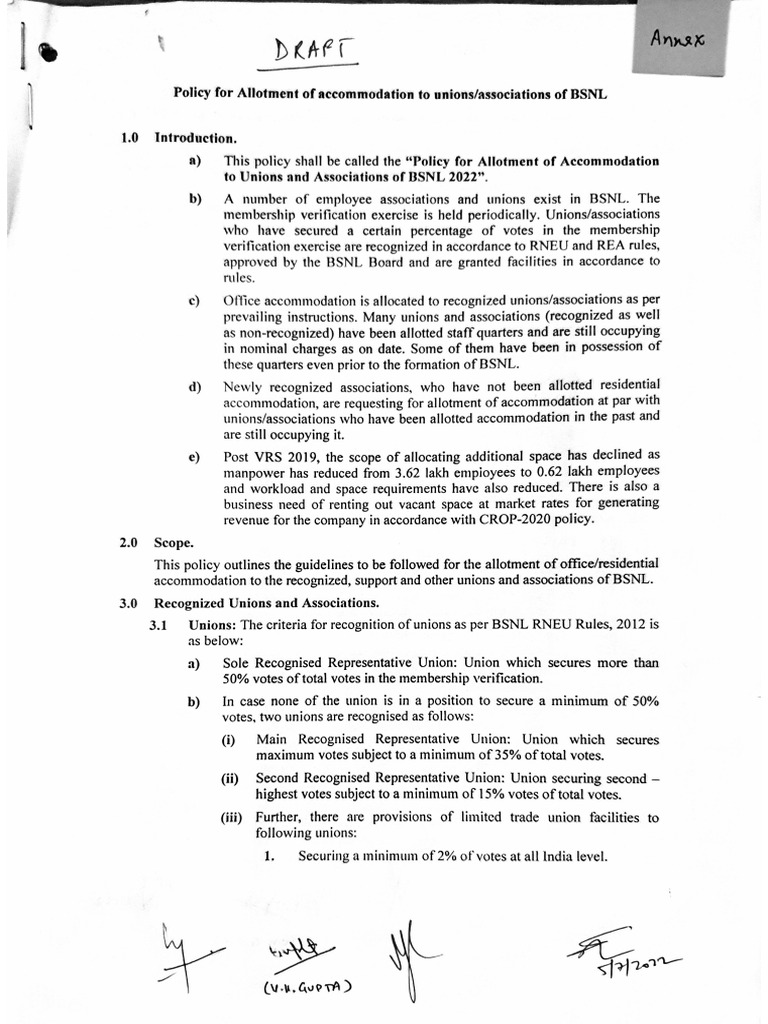 Draft Policy Accomodation | PDF