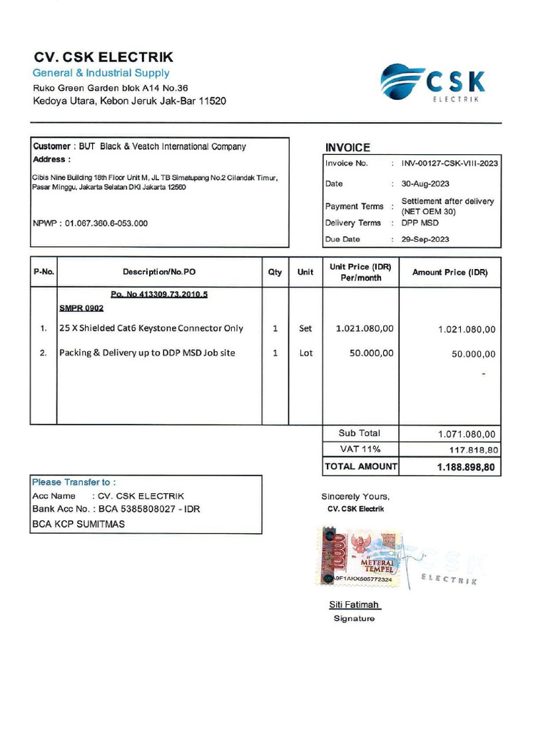 Sample Invoice | PDF