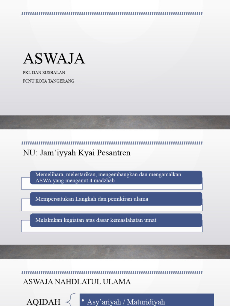 Aswaja Nu | PDF