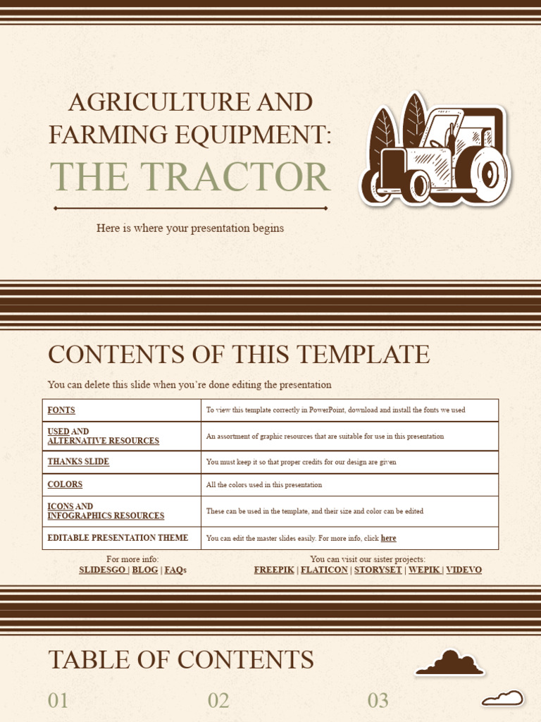 Agriculture and Farming Equipment - The Tractor - PPT Outlet | PDF ...