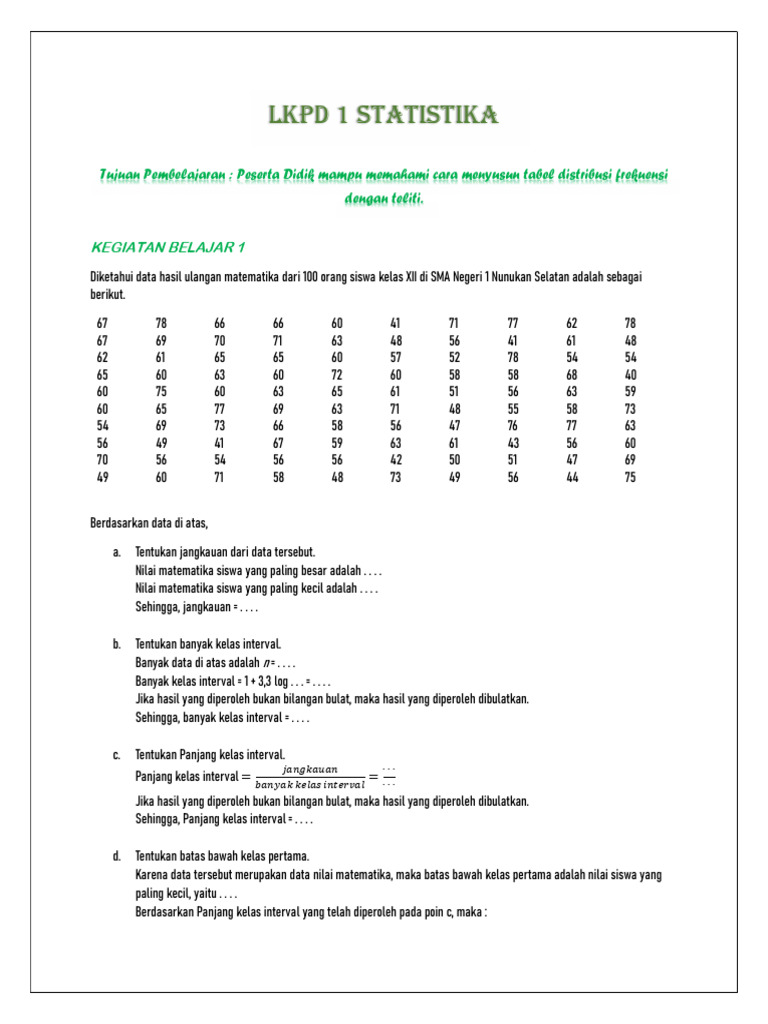 LKPD 1 Statistika Fix | PDF