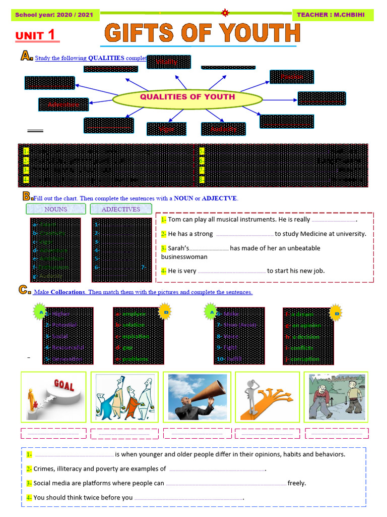 Gifts of Youth UNIT 1 - Copie | PDF | Adjective