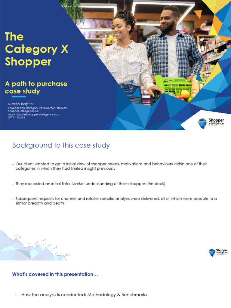 Understanding The Category X Shopper P2P Study | PDF