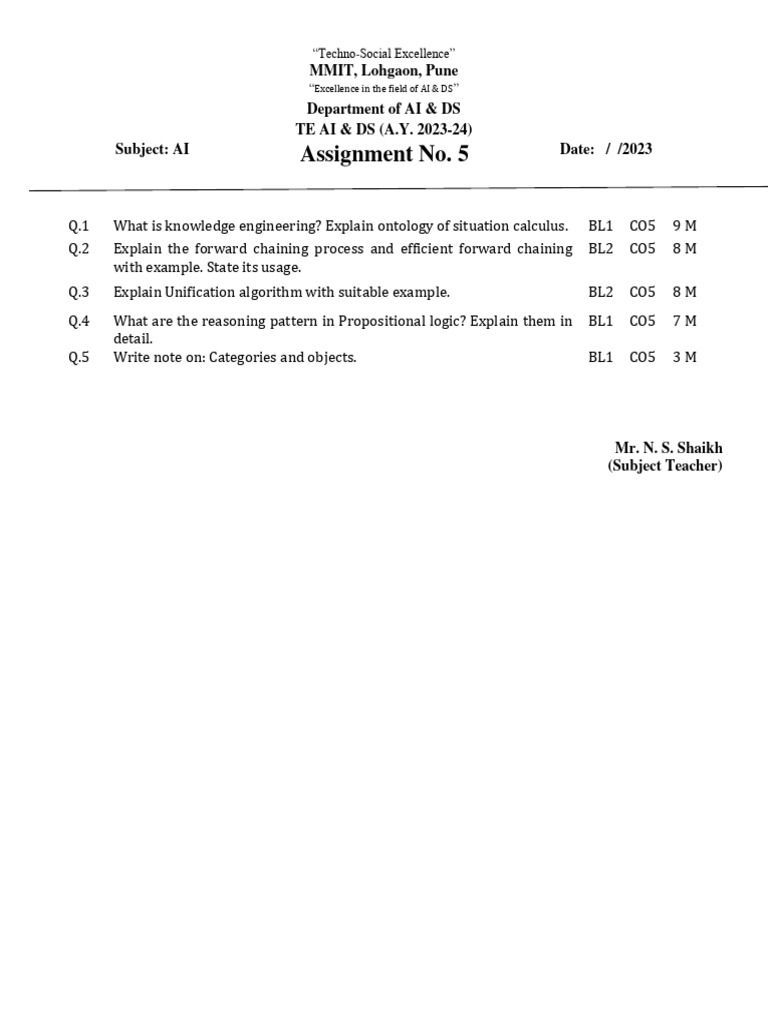 Assignment 5 - Unit5 AI | PDF Assignment 5 - Unit5 AI | PDF