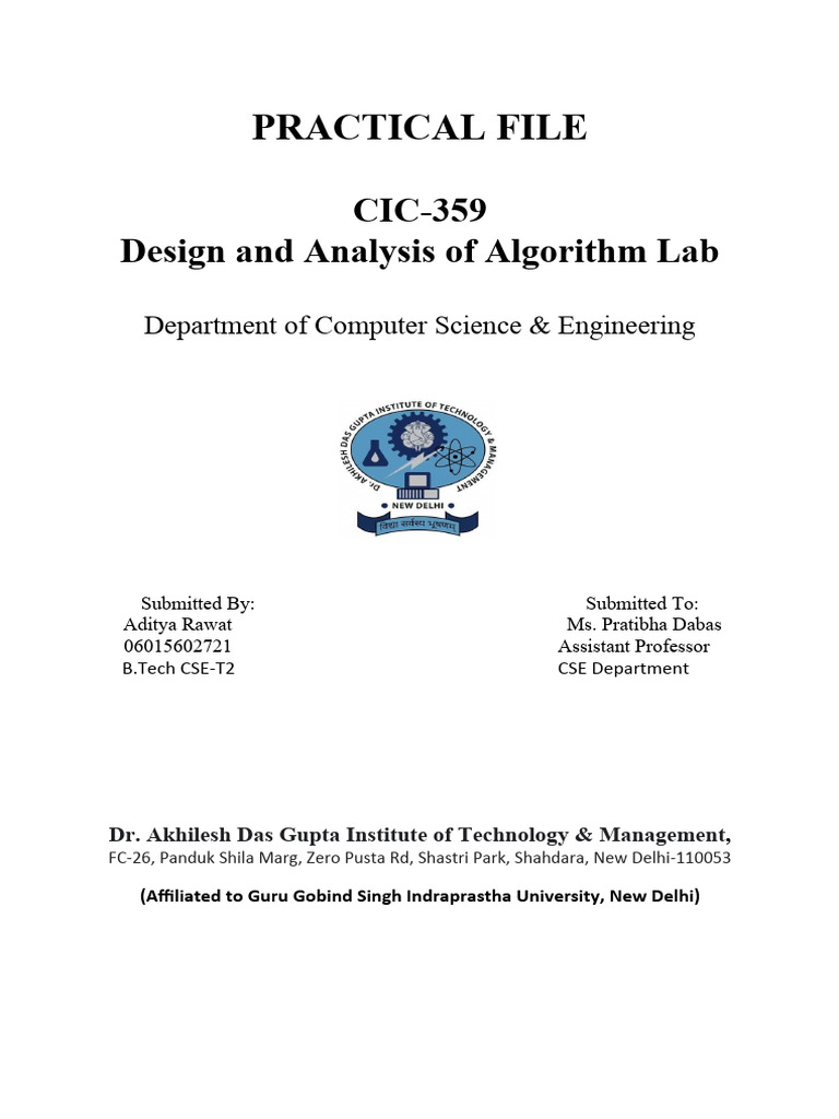 DAA File | PDF | Computing | Discrete Mathematics