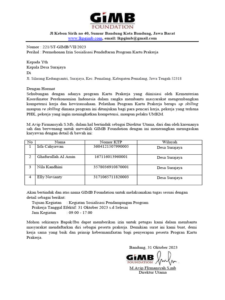 ST Desa Surajaya | PDF | Karier & Perkembangan | Bisnis