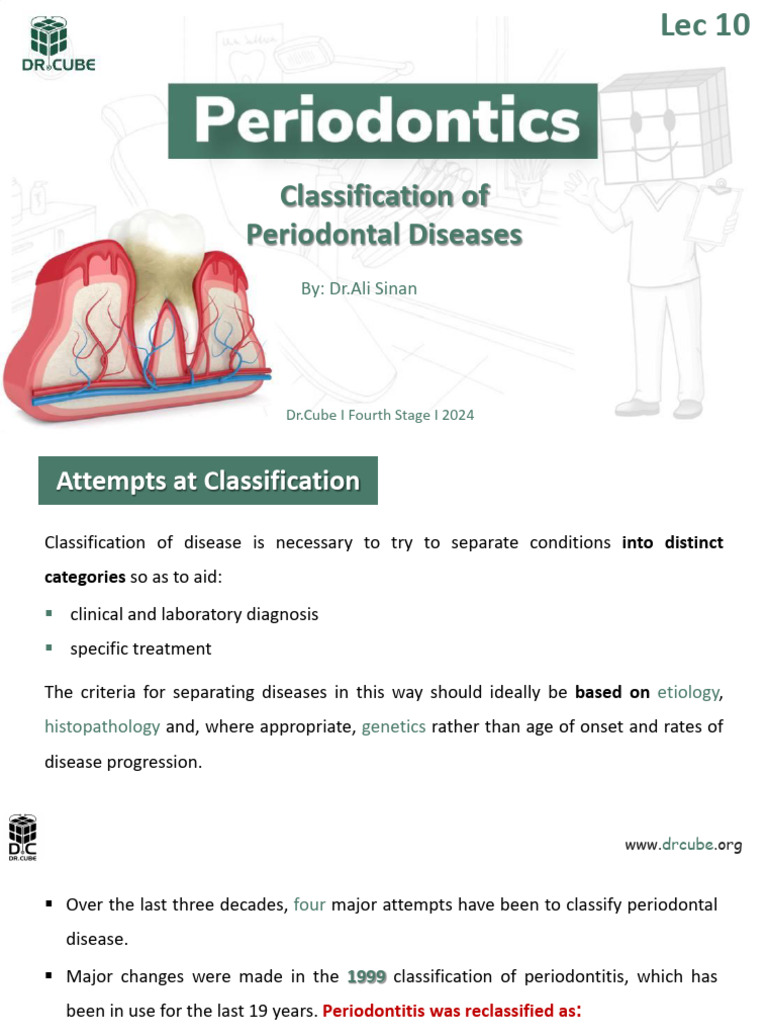 Perio Lec.10 Classification of Periodontitis P.1 2 | PDF | Periodontology | Causes Of Death