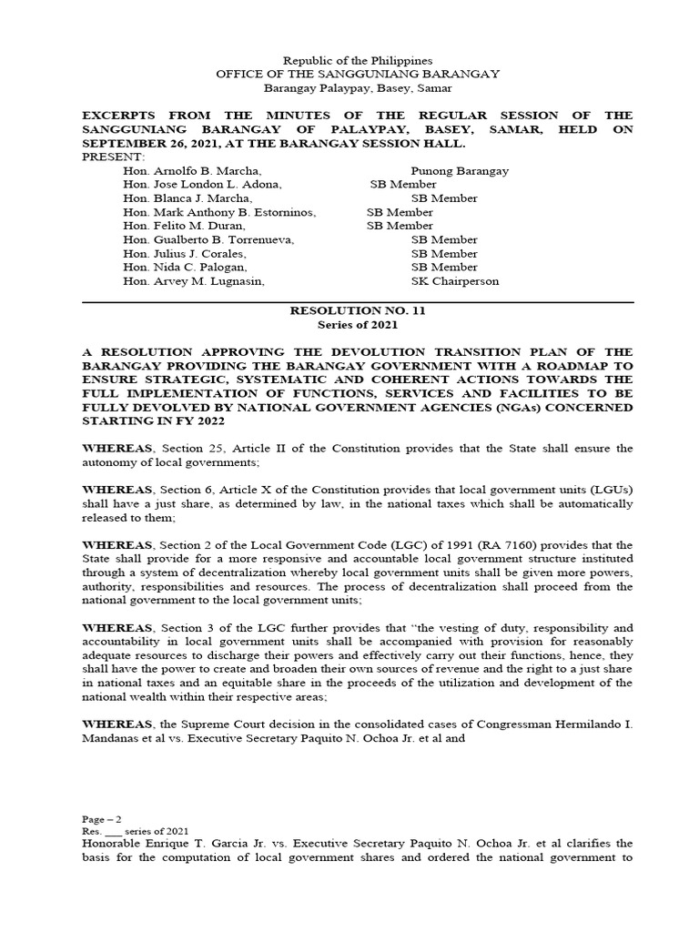 Template-Sb-Resolution-Approving-The-Barangay-Dtp | PDF