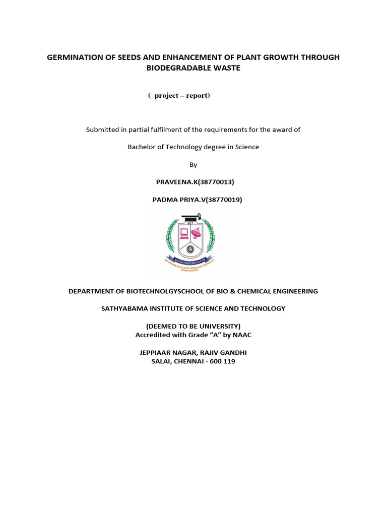 BSC Biotechnology Batchno 11 | PDF