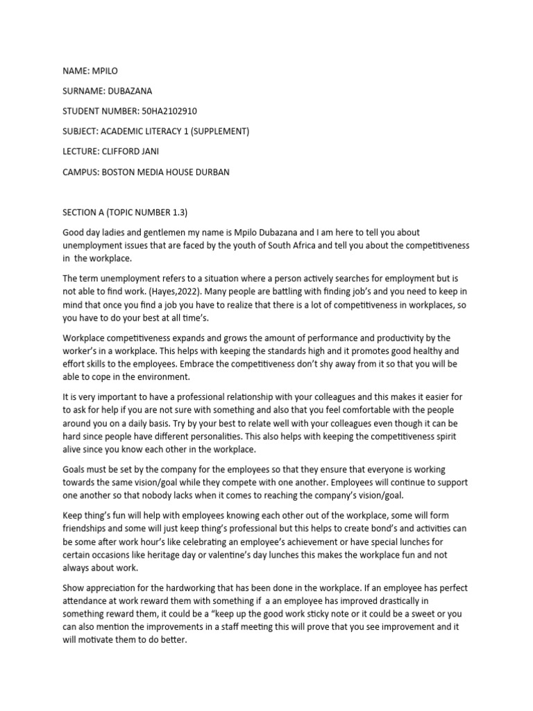 Aca Lit Sup 2023 Jan | PDF | Career & Growth