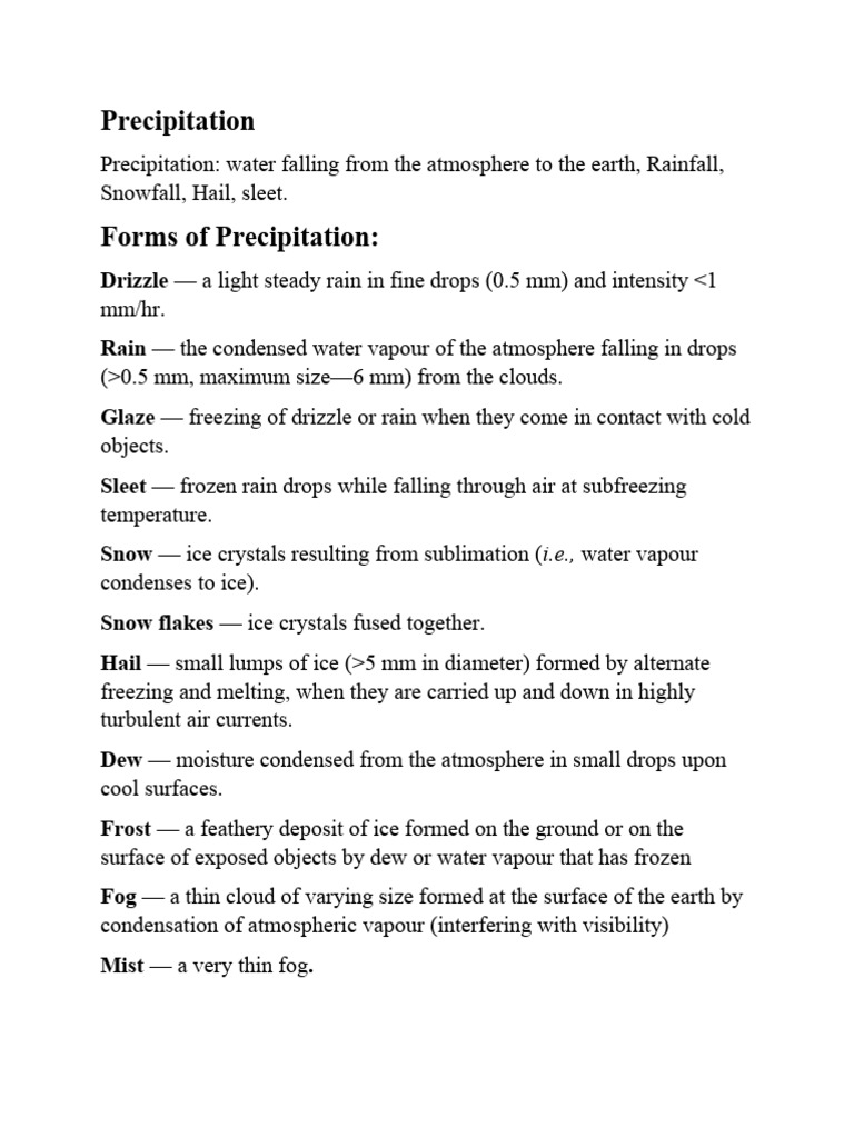 Precipitation | PDF