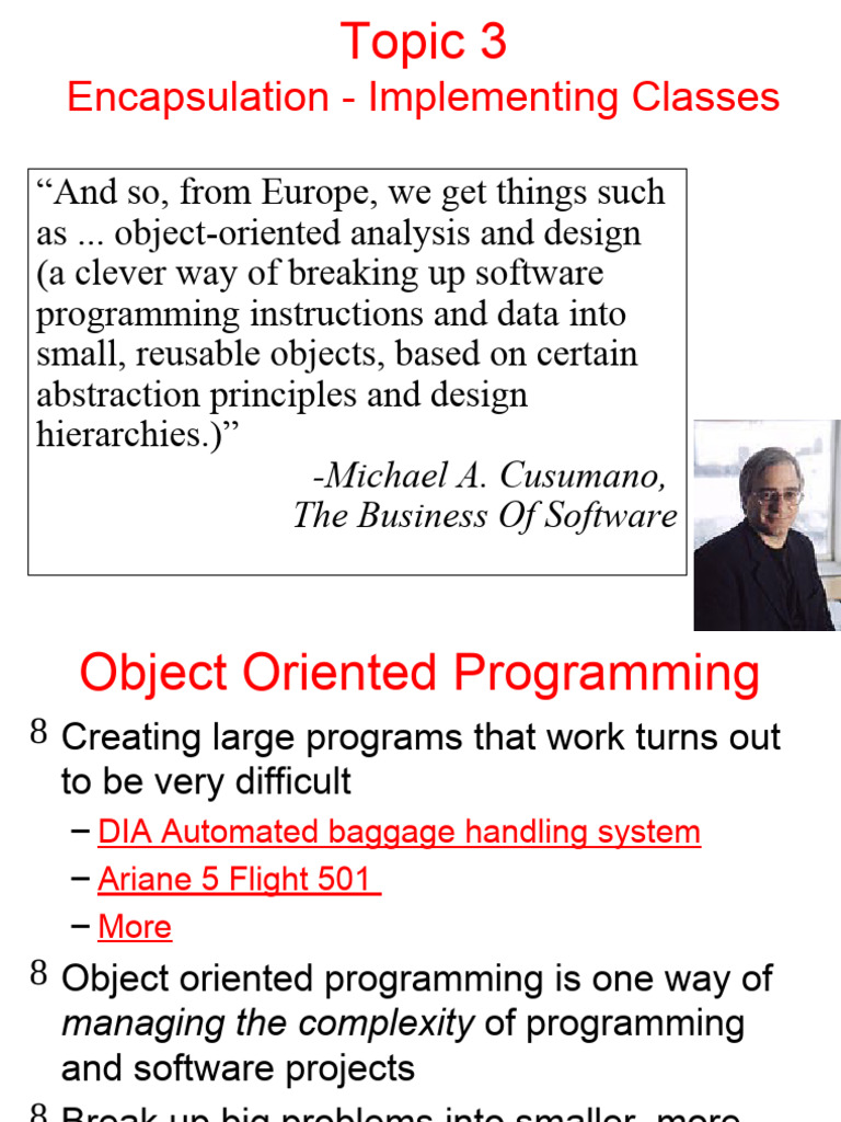 Topic 3 Encapsulation | PDF
