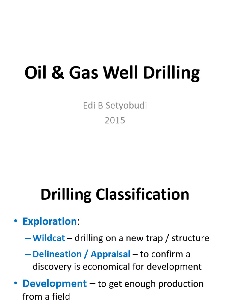 Oil and Gas Well Drilling | PDF