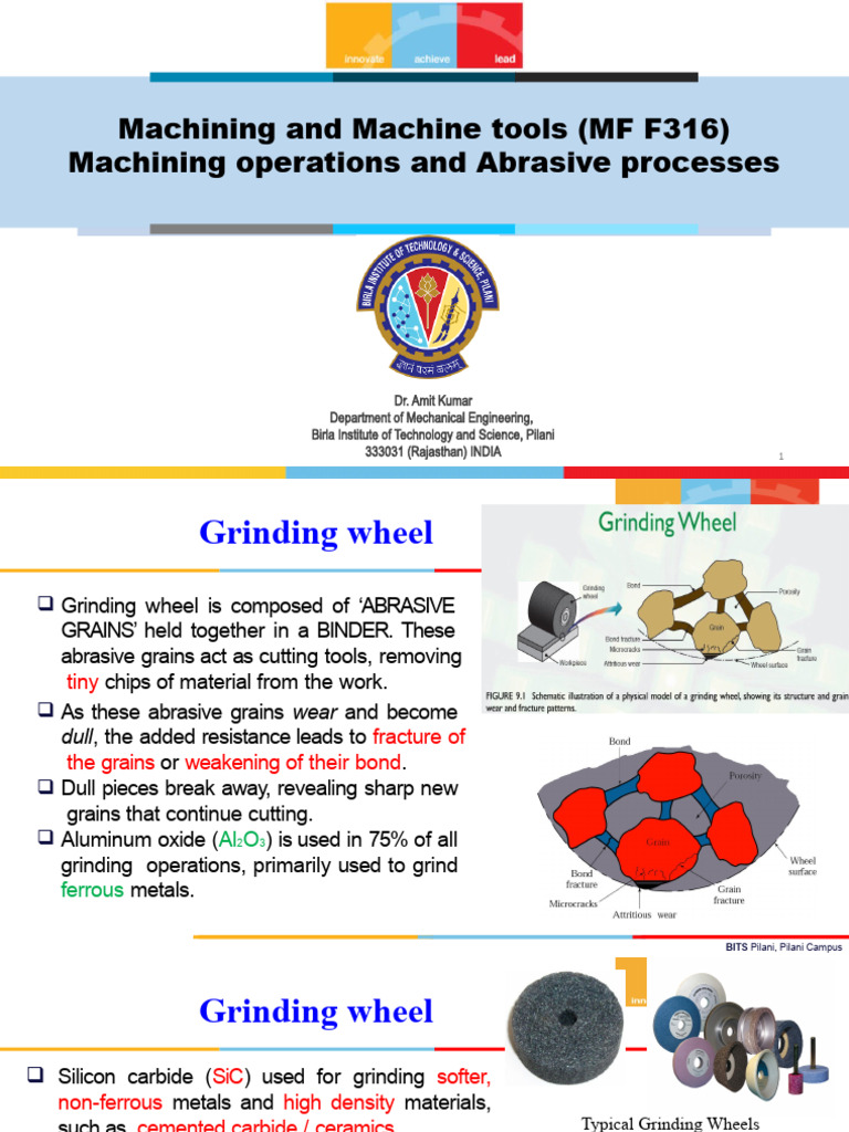 Machining Operations - (MF F316) - 19, 20 | PDF | Grinding (Abrasive ...