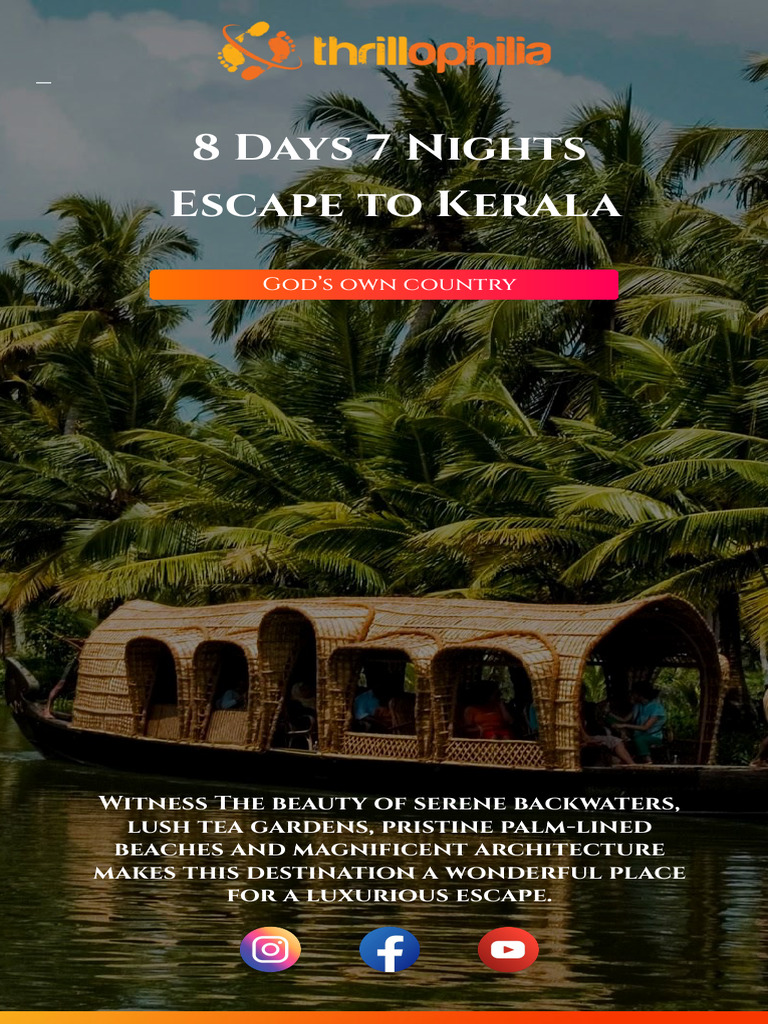 Kerala 8 Days 7 Nights Tour Pdf Kerala Payments