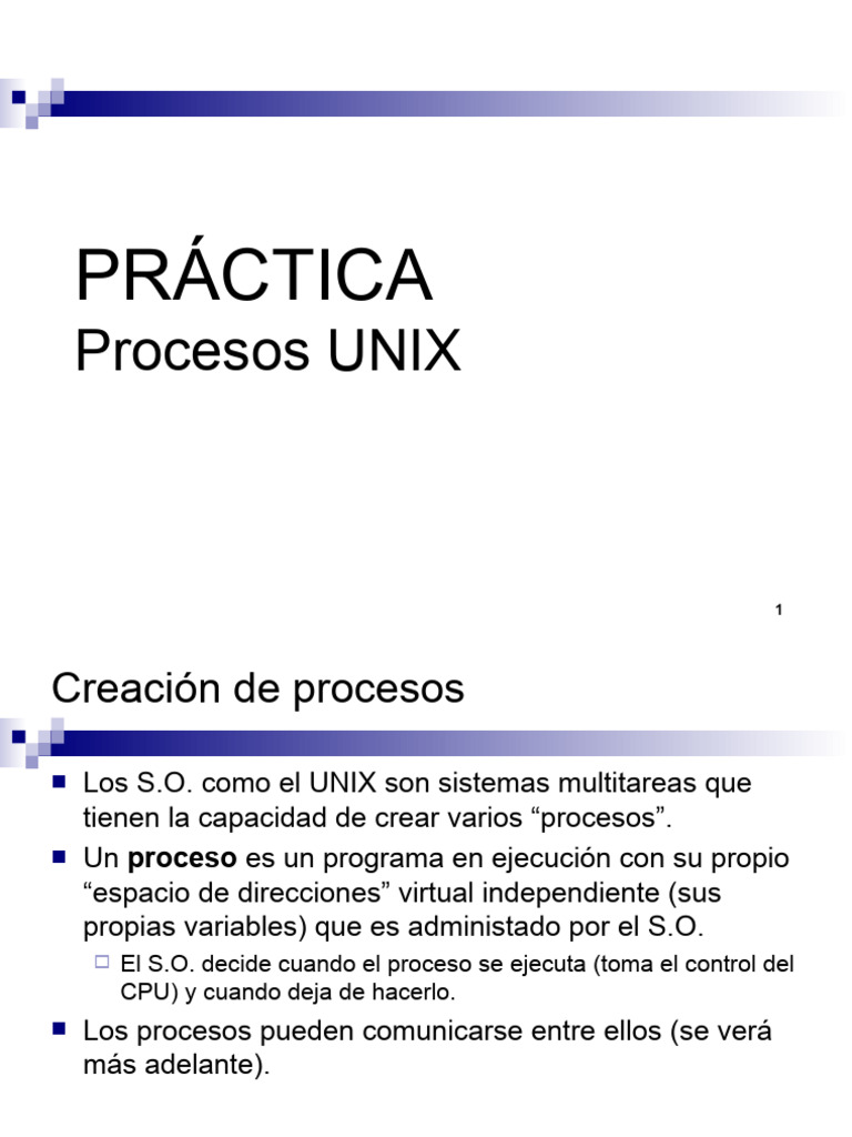Procesos UNIX | PDF