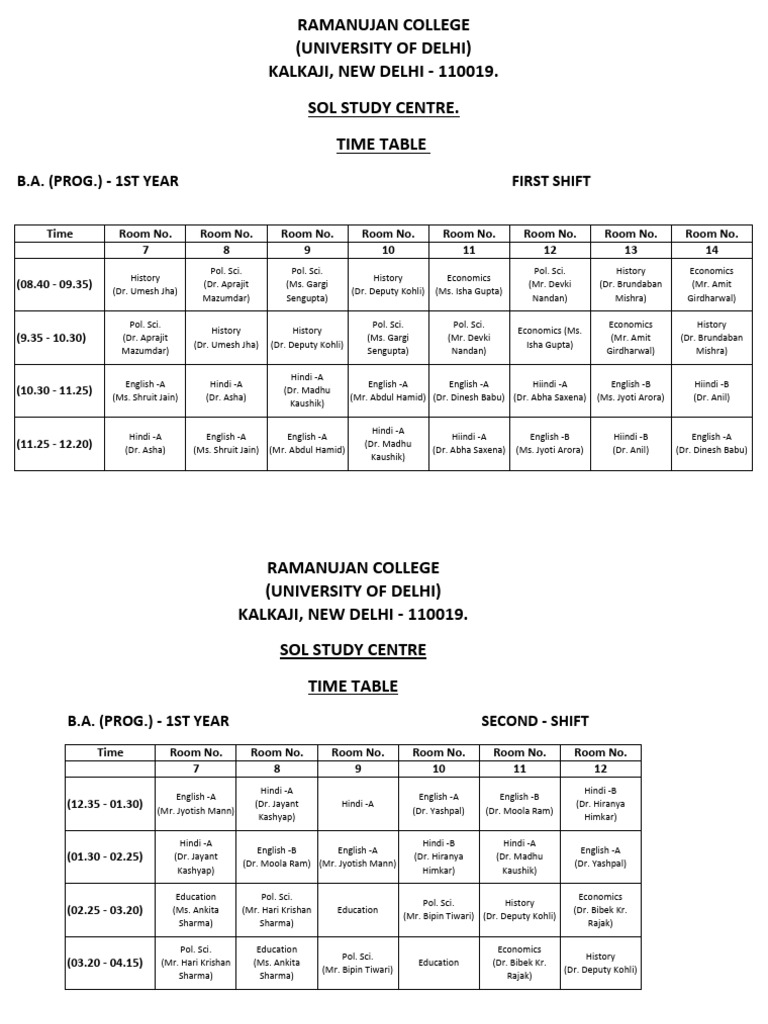 Ramanujan College | PDF