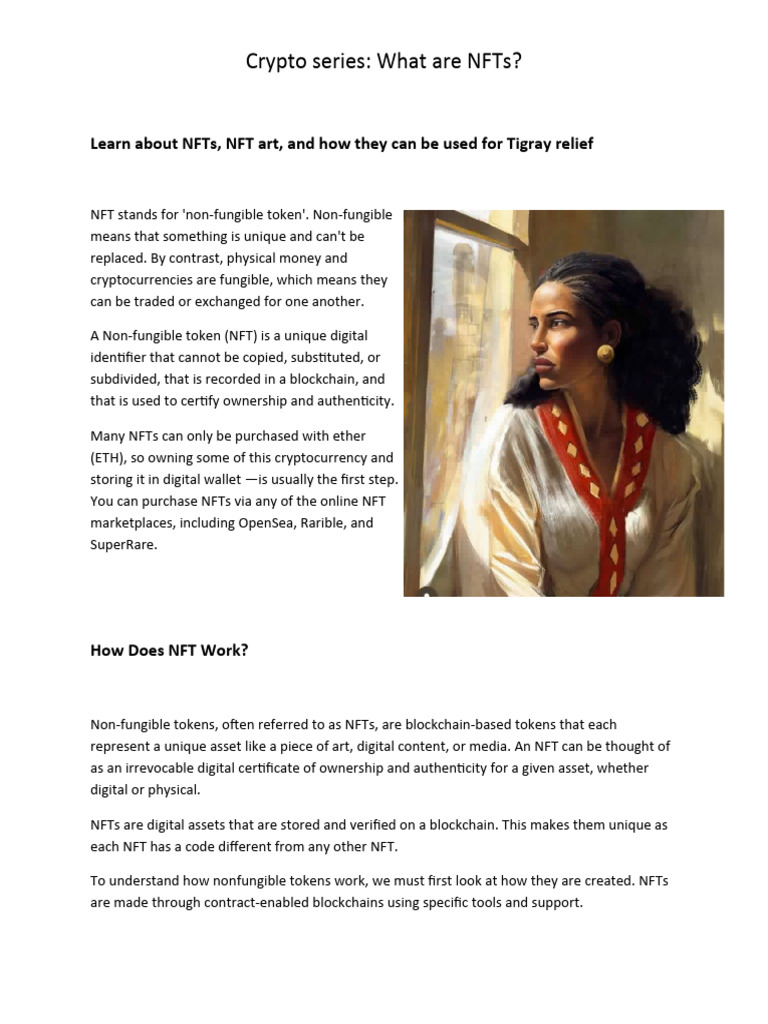 Learn About NFTs | PDF | Applications Of Cryptography