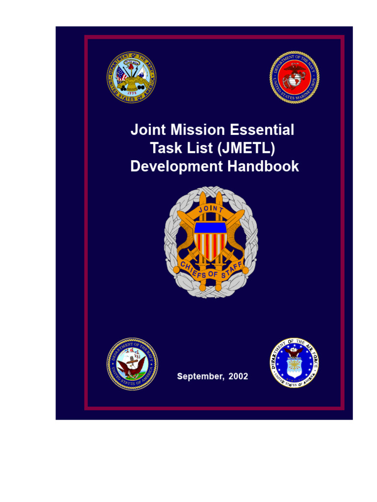 JMETL Development Handbook | PDF | Military Intelligence | Maneuver Warfare