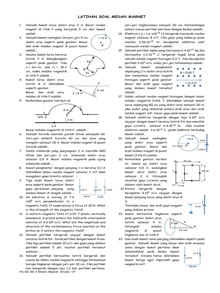 Latihan XII KD 3 Magnet | PDF