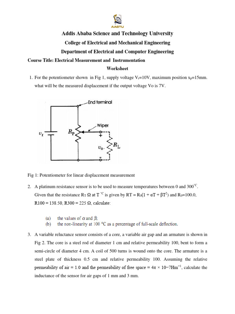EMI Worksheet | PDF | Physical Sciences | Metrology