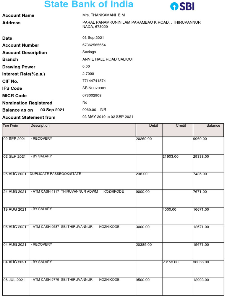Transaction Statement | PDF