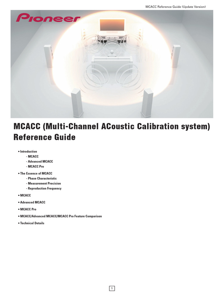MCACC Acoustic Calibration Guide | PDF | Loudspeaker | Equalization (Audio)