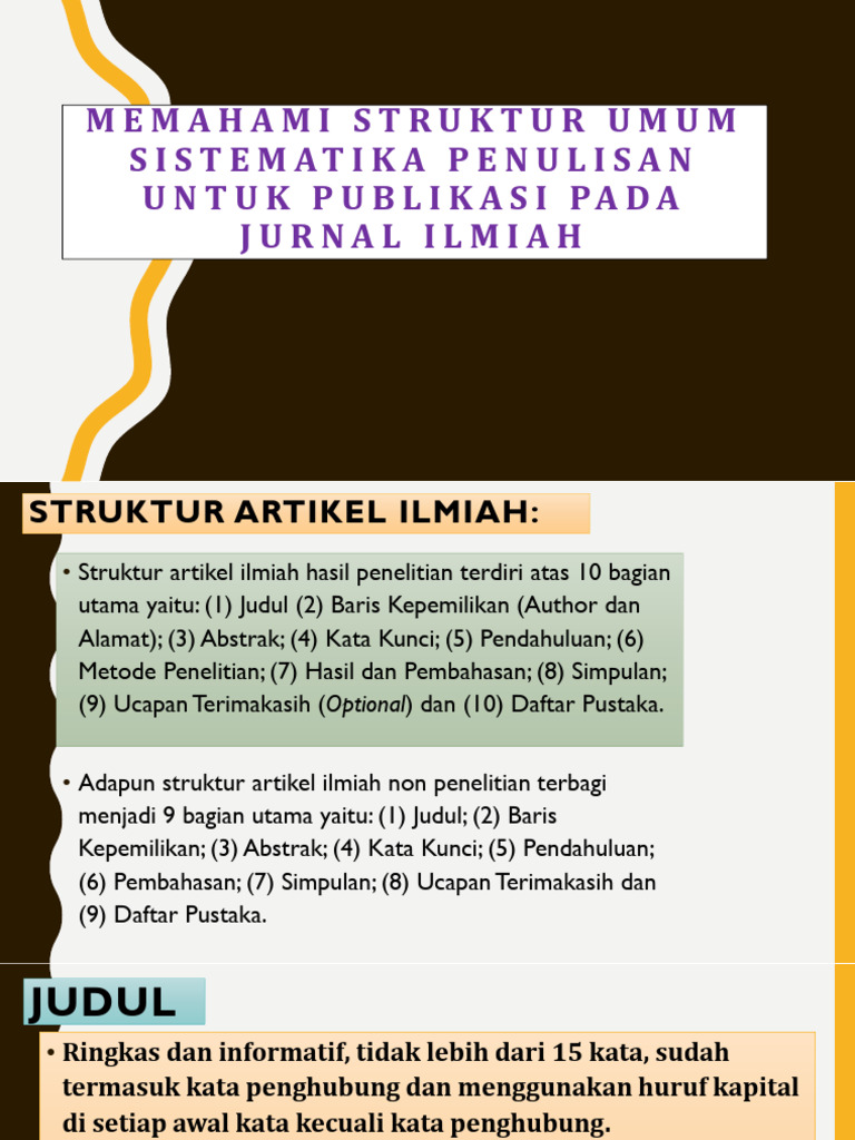 Penulisan Artikel Ilmiah Untuk Jurnal Mahasiswa Pdf