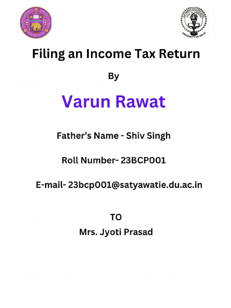 Itr | PDF | Government | Taxes